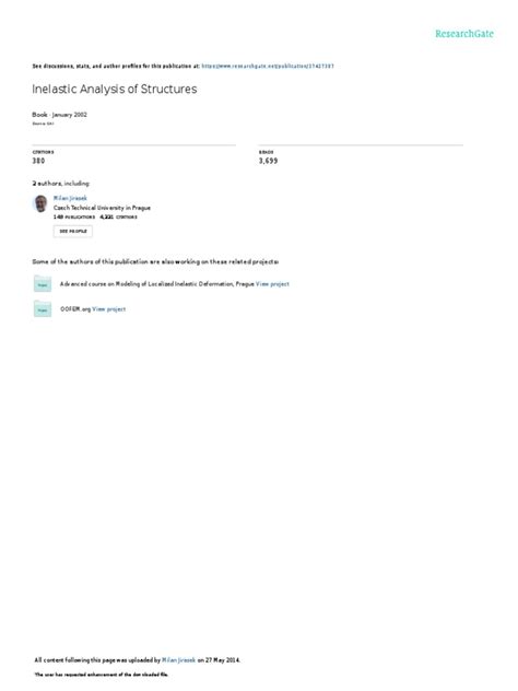 Inelastic Analysis Of Structures Pdf Computers Technology And Engineering