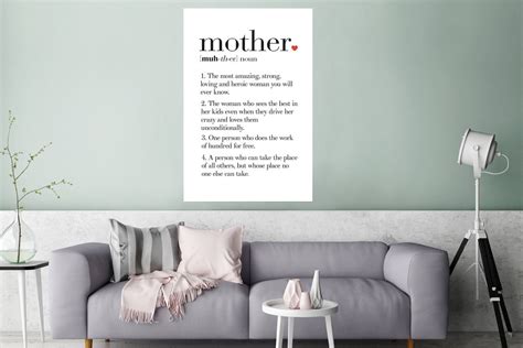 Poster Moeder Definitie Quotes Mother Spreuken 80x120 Cm