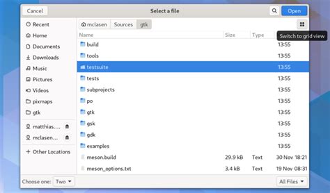 A Grid For The File Chooser Gtk Development Blog