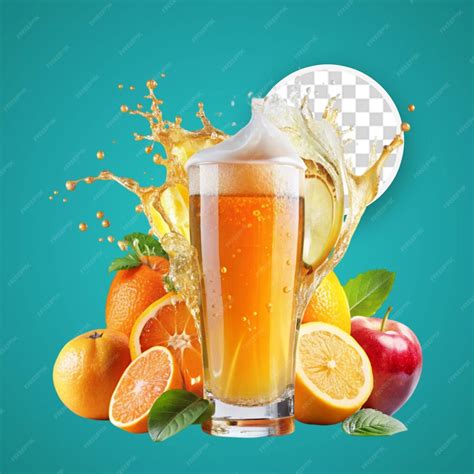 Premium Psd Glass Of Beer With Foam