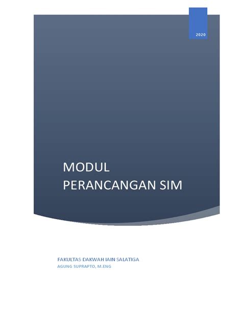 Modul Perancangan Sistem Informasi Manajemen Pdf