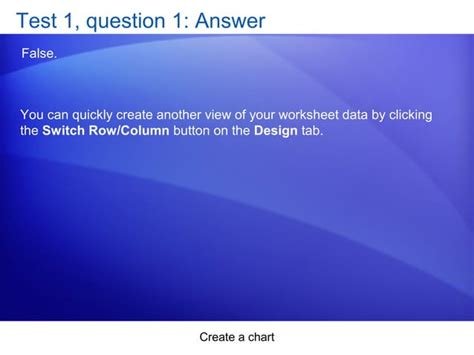 Excel 2007 Create A Chart Ppt