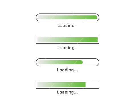 Premium Vector Collection Loading Bar Status Icon Vector Illustration Set Of Vector Loaded