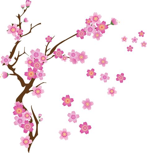 さくら 桜 のイラスト画像No 058さくらの花と枝無料のフリー素材集百花繚乱