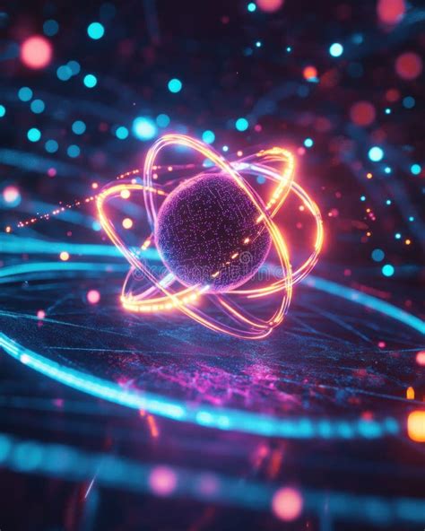 An Illustration Of An Atomic Model Depicting An Electron Orbiting Around The Nucleus In A