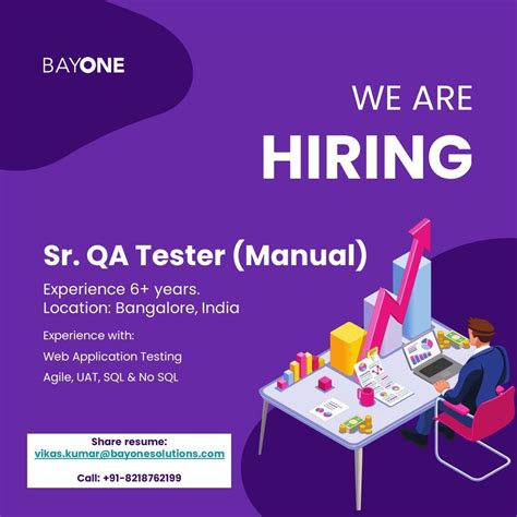 Hiring Hiring Manualtester Manualqa Qa Tester Bangalore Vikas