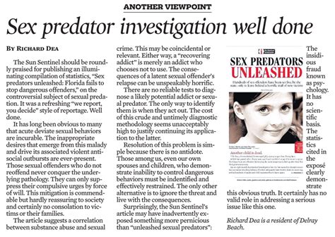 Response Sex Predators Unleashed