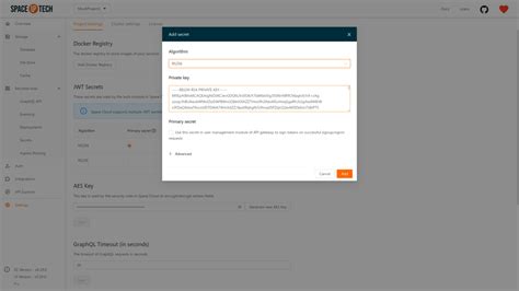 Configuring Jwt Secrets Space Cloud Docs