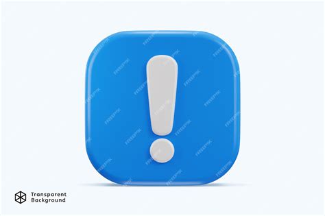 Premium Psd Exclamation Sign Warning Or Danger Risk Alert Problem Icon 3d Render