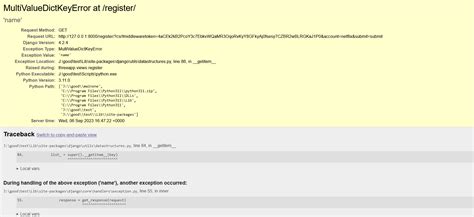 Multivaluedicterror Django Stack Overflow