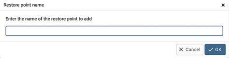 Add Named Restore Point Dialog — Pgadmin 4 98 Documentation