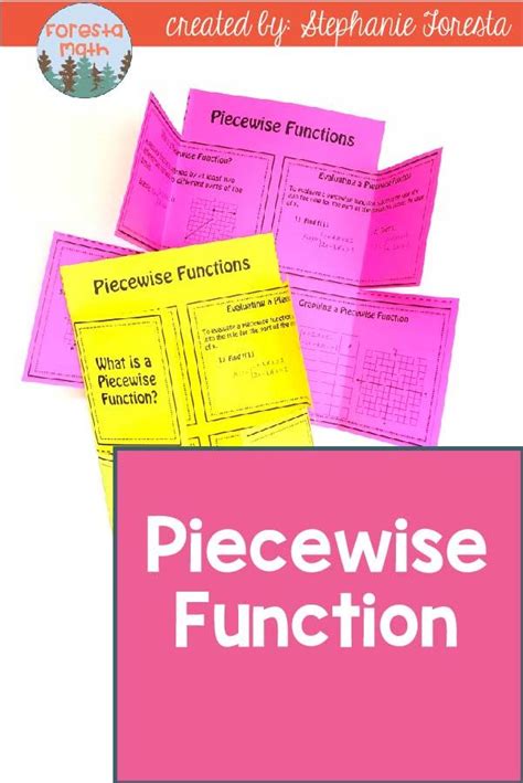 Piecewise Function Foldable Word Problem Worksheets Word Problems Graphing Worksheets