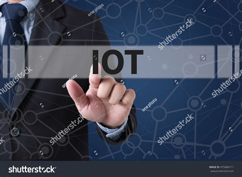 Iot Business Man Hand Working Internet Stock Photo Shutterstock