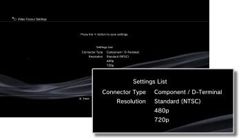 PS Video Output Settings Ρυθμίσεις εξόδου βίντεο