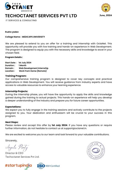 Rudra Yadav On Linkedin Octanet Webdevelopment Internship Careergrowth Grateful