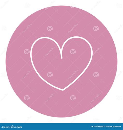 Pink Heart Icon Stock Vector Illustration Of Shape 259785558