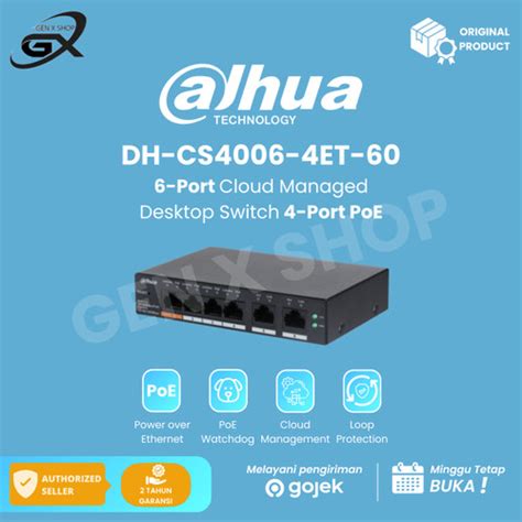 Jual Dahua Switch Cs4006 4et 60 Dahua Cloud Managed Switch Dahua