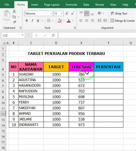 cara mudah menghitung persentase di excel dengan cepat shorts