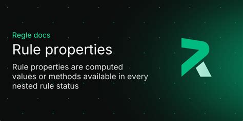 Rule Properties Regle Rule Properties Regle