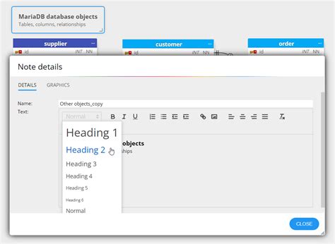 Database Modelling Tool For MariaDB