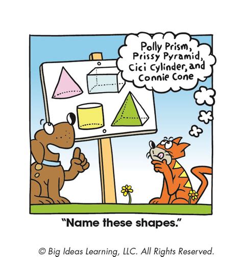 Three Dimensional Solids Math Cartoons Math Humor Big Ideas Math