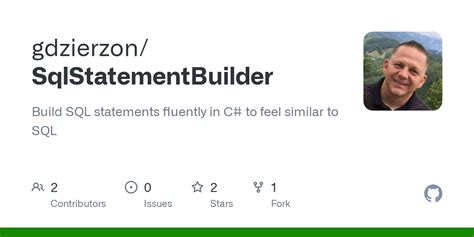 Github Gdzierzonsqlstatementbuilder Build Sql Statements Fluently
