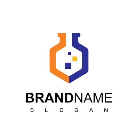 Pixel Lab Logo Design Inspiration Premium Vector