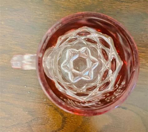 Vintage Chicago World Fair Ruby Stained Glass Souvenir 4571967268