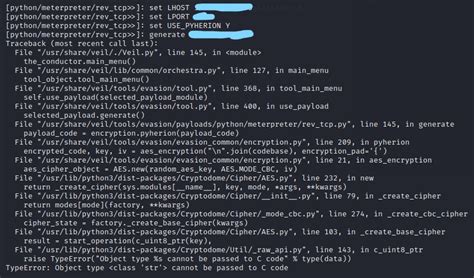 I Have Problems With The Pyherion Function · Issue 486 · Veil