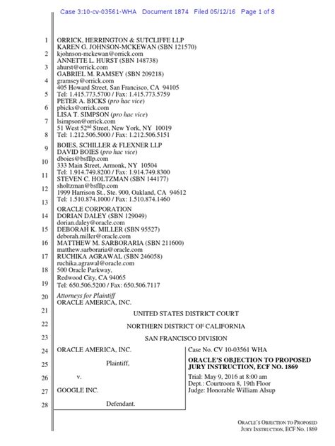 Pdf 16 05 12 Oracle Objections Re Instruction On Procedural History Dokumen Tips
