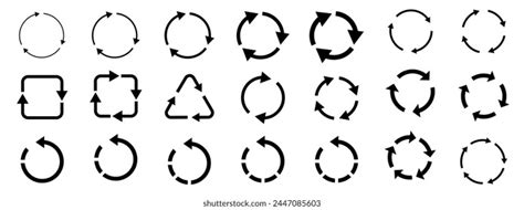 Circular Arrow Icons Repeating Cycle Round Stock Vector Royalty Free 2596934471 Shutterstock