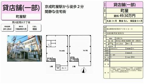 荒川区荒川7 14 3町屋駅玉岡ビル 1 2f部分の賃貸事務所・貸事務所・貸店舗の詳細｜テナントbiz 53664