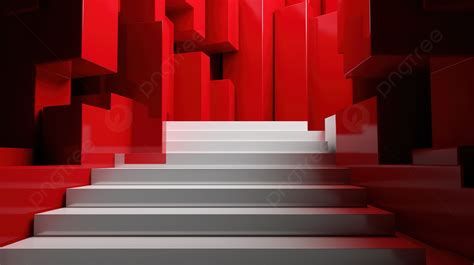 3d 렌더링의 빨간색과 흰색 계단 유명 인사 할리우드 3d 아트 배경 일러스트 및 사진 무료 다운로드 Pngtree