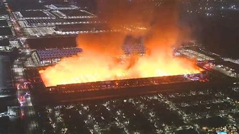 Six Alarm Blaze Devastates Kimberly‑clark Warehouse In Ontario Ca