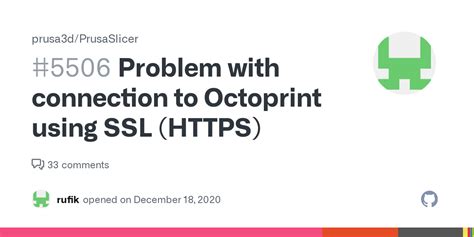 Problem With Connection To Octoprint Using SSL HTTPS Issue 5506