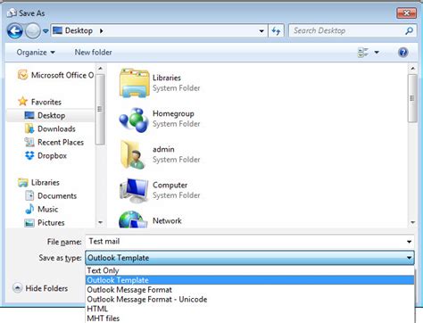 Saving A Template In Outlook Create And Save Email Template In Outlook
