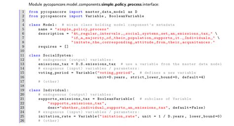 Sketch Of A Model Components Interface Implemented As A Python Module