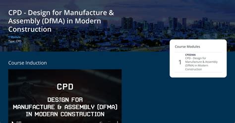 Design For Manufacture And Assembly Dfma In Construction Ccm