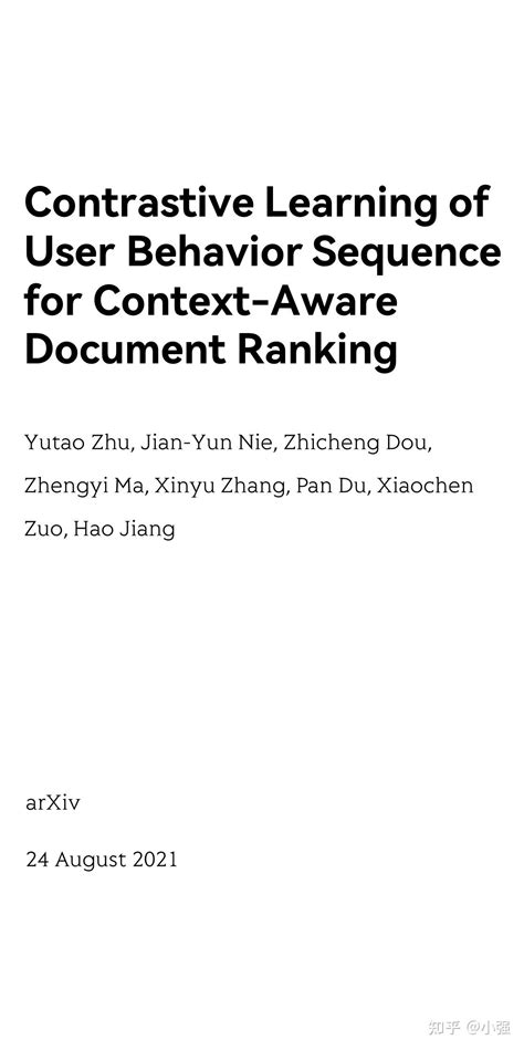 Contrastive Learning Of User Behavior Sequence For Context Aware