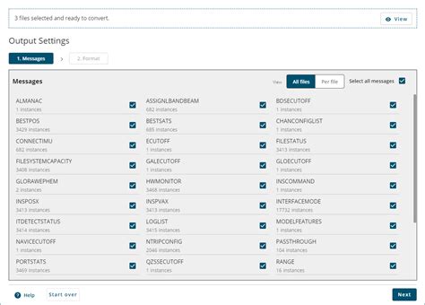 Output Settings Window
