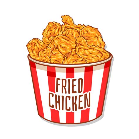 Crispy Fried Chicken Vector Illustration 6051698 Vector Art At Vecteezy