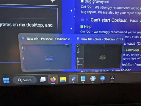 Vaults Show Up As Split Programs Or The Same Program Randomly Help Obsidian Forum