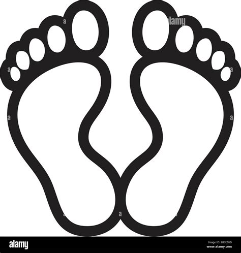 Footprints Vector Icon Template Black Color Editable Footprints Vector Icon Symbol Flat Vector
