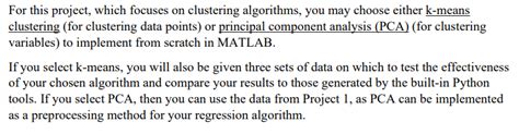 Solved For This Project Which Focuses On Clustering