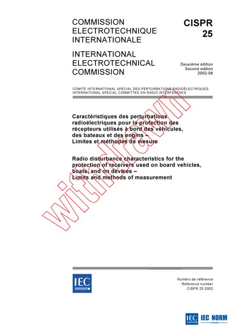 Cispr 252002 Pdf Iec Norm Store