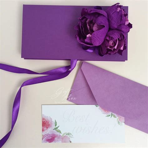 T Box Kollet фіолетовий Конверт для грошей на весілля день народження ювілей фото