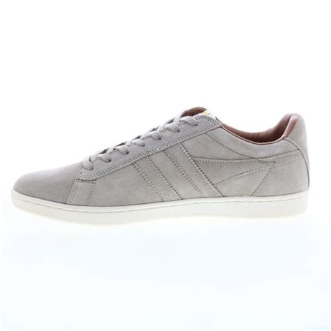 Gola Equipe Suede Cma495 Mens Gray Suede Lace Up Lifestyle Sneakers Sh