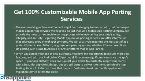 Ppt Mobile App Porting Mobile Porting Process Sapphire Software