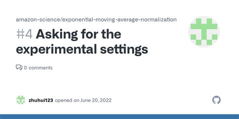 Asking For The Experimental Settings · Issue 4 · Amazon Science