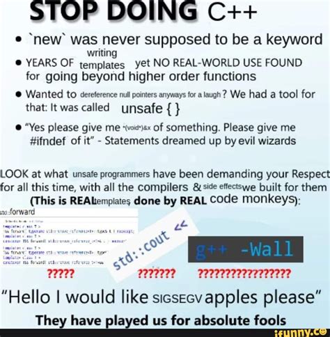 Stop Doing C New Was Never Supposed To Be A Keyword Writing Years